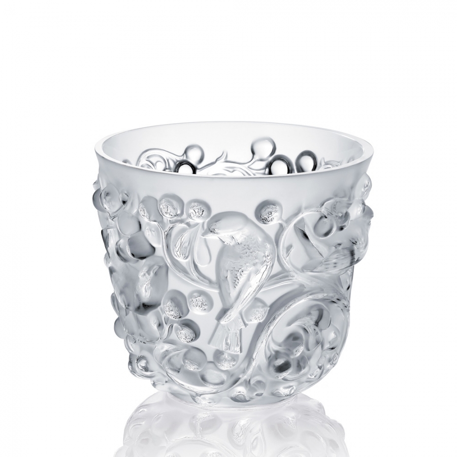 VASE ANEMONES CRISTAL INCOLORE LALIQUE | Vessiere Cristaux