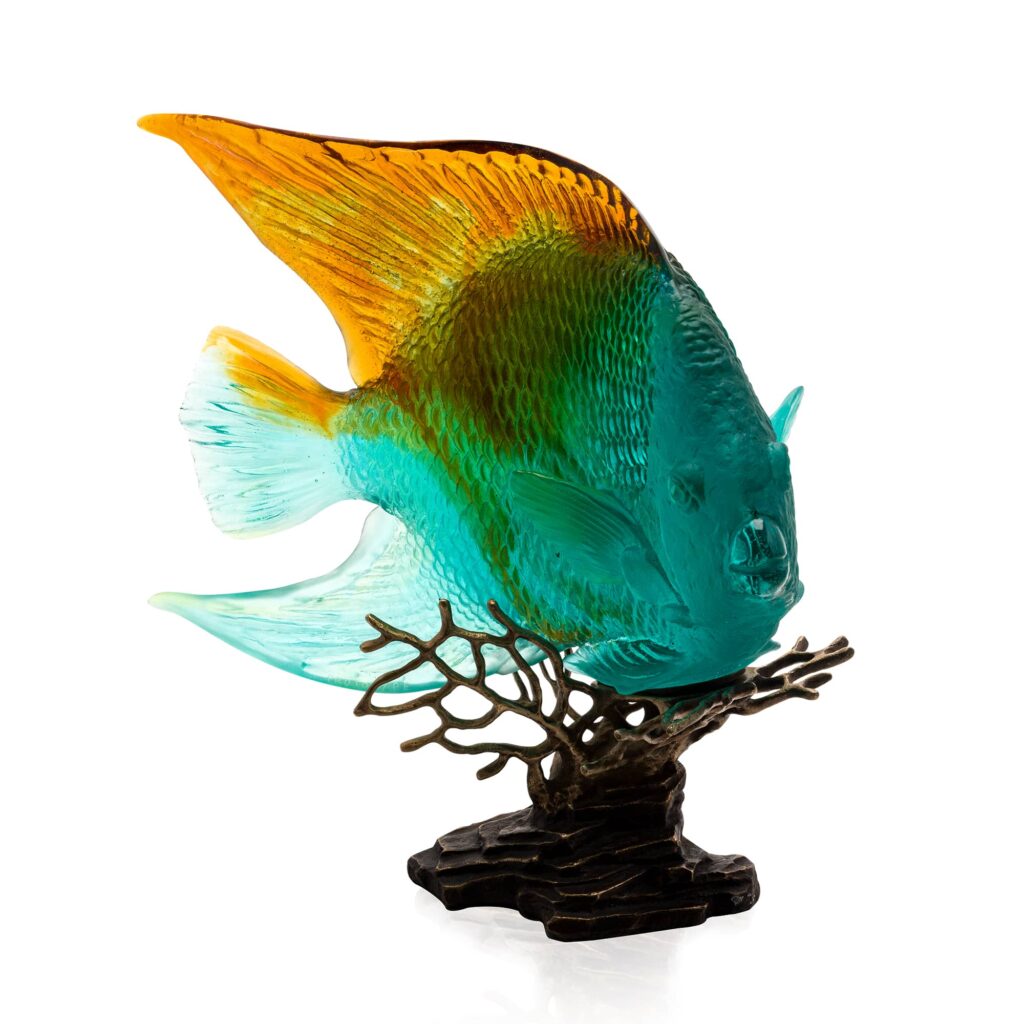 Poisson Ange Royal Ambre Vert Mer De Corail Daum