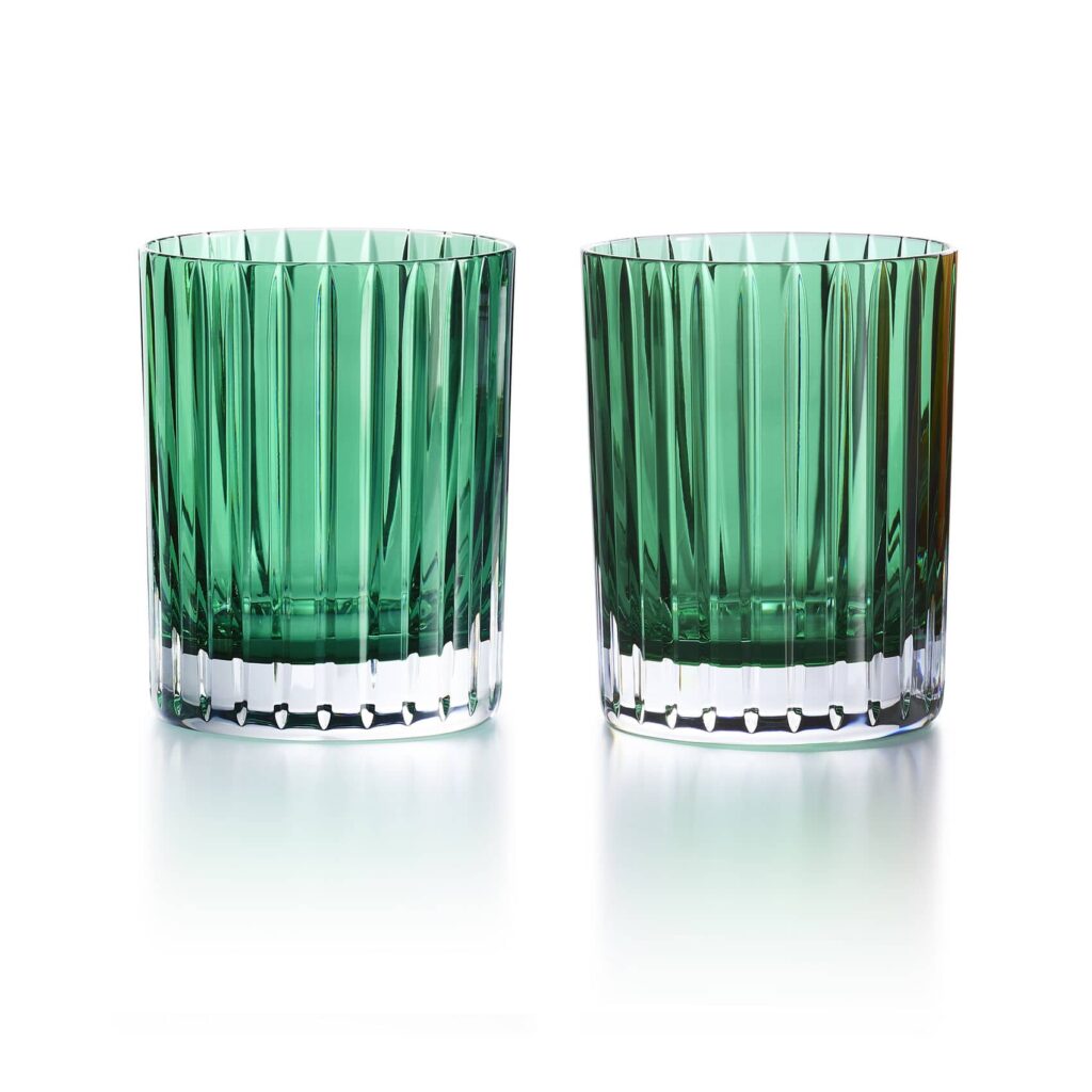 Gobelet Harmonie Vert émeraude X2 Baccarat | Vessiere Cristaux