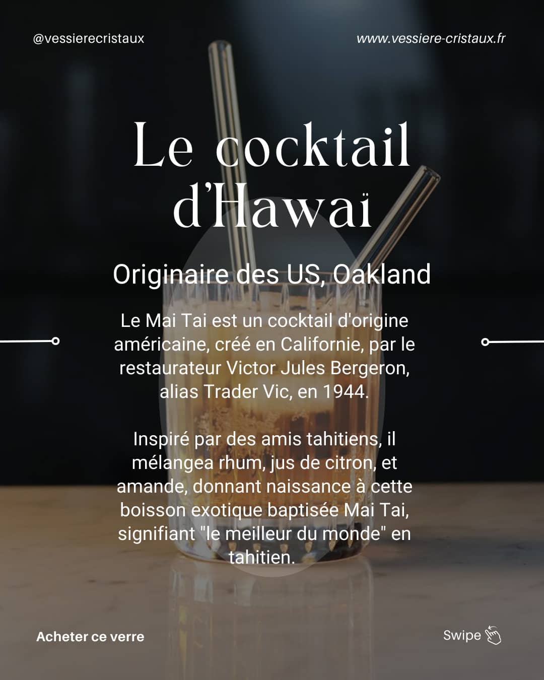 Mai Tai Cocktail, La Recette Et Notre Verre Iconique | Vessière Cristaux