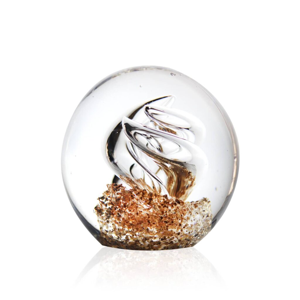 Crystal Paperweight Celebration | Vessiere Cristaux