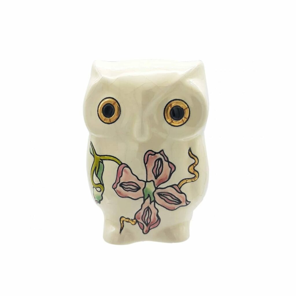 Chouette Hommage à Gallé Émaux De Longwy | Vessière Cristaux