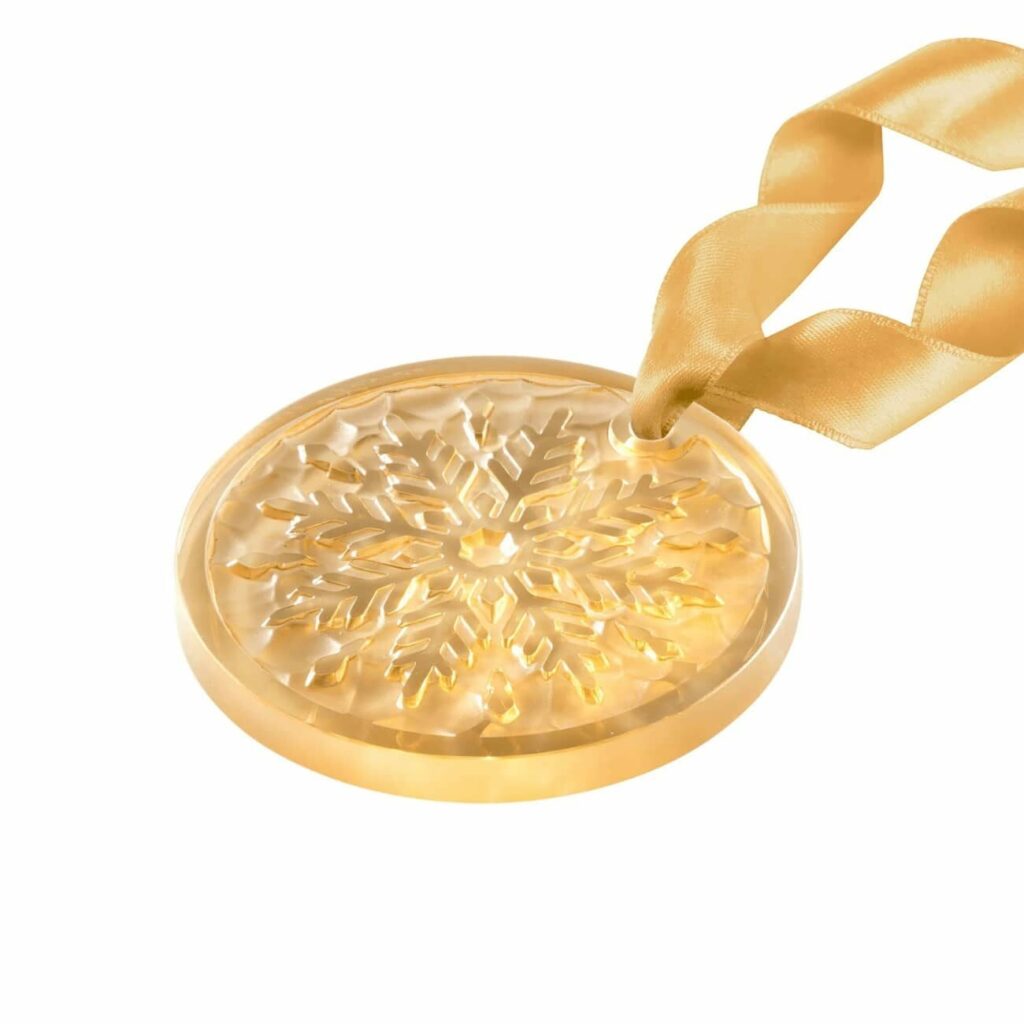 Gold Luster Crystal Ornament 2025 Lalique | Vessière Cristaux